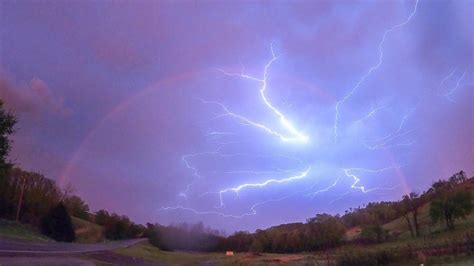 Rainbow Lightning Tornado Cloud