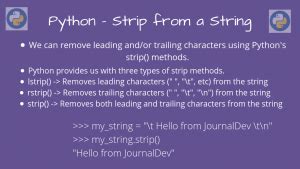 Strip From A String In Python Askpython