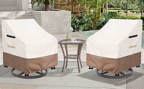 Solotoo Outdoor Swivel Lounge Chair Cover Waterproof 2 Pack