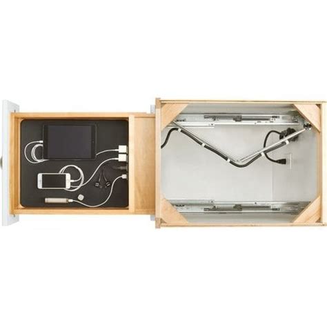 Rev A Shelf WCDB HSC Inch Width Wood Base Cabinet Charging Drawer Replacement System