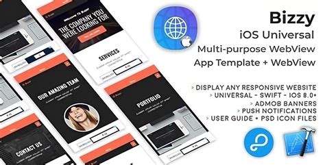 Bizzy Ios Universal Multi Purpose Webview App Website Cubycode