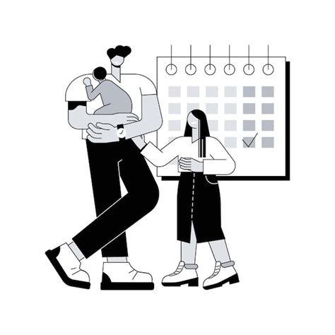 Premium Vector Paternity Leave Abstract Concept Vector Illustration