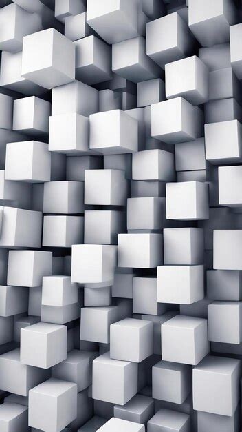 Premium Photo Abstract White Cubes Background