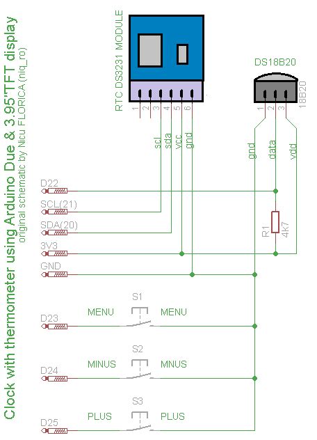 Nicu FLORICA Niq Ro Ceas Cu Termometru Cu Arduino Due Si Afisaj De 3 95 10cm