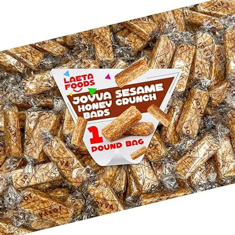 Joyva Sesame Honey Crunch Bars 1 Pound Bag Individually Wrapped