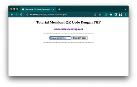 membuat qr code dengan php malas ngoding