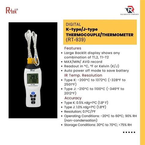 Electric Plastic Digital Thermocouple Thermometer For Industrial