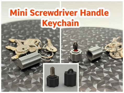Mini Screwdriver Handle Keychain For Standard Bits By 3d Vizja Makerworld