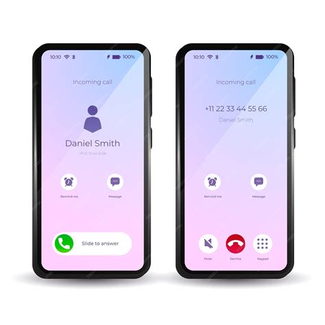 Free Vector Gradient Phone Call Screen Interface Illustration