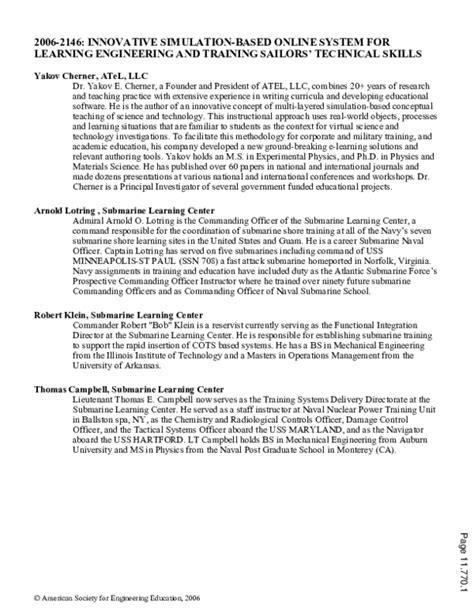 Pdf Innovative Simulation Based Online System For Learning Engineering And Training Sailors