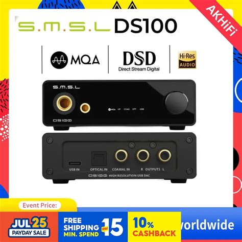 ⭐⭐⭐2024 New Smsl Ds100 High Resolution Usb Mqa Dac Audio Decktop Dac Mqa Cd Audio Decoder