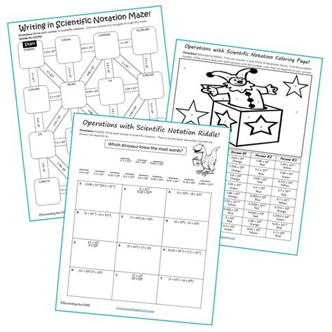 Scientific Notation Maze Riddle And Color By Number Fun Math