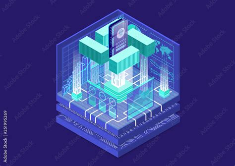 Application Containerization And Modular Software Development Concept