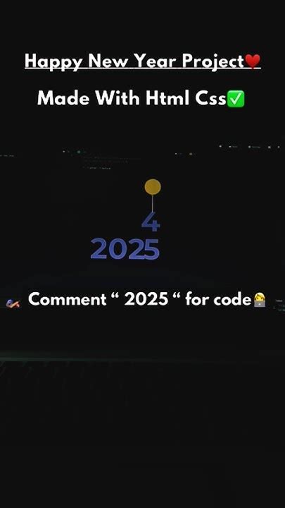 New Year Newyear Birthdayhtmltutorialhtmljavascriptcssminiprojectcodingshotsshortfeed