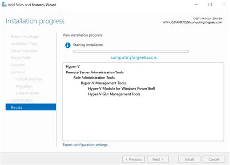 Install And Configure Hyper V On Windows Server 2019 ComputingForGeeks