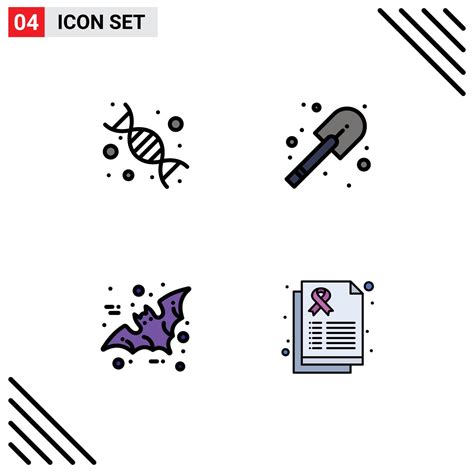 User Interface Pack Of 4 Basic Filledline Flat Colors Of Back To School