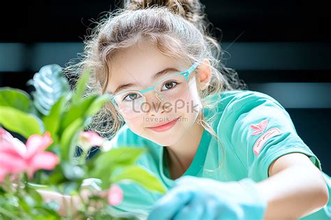 안경을 쓴 소녀