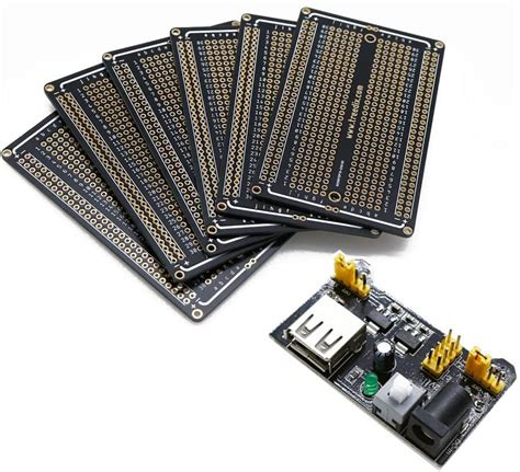 Treedix 33v 5v Breadboard Power Supply Moduel With Pcb Proto Board Dc 65 12v Or Usb Power