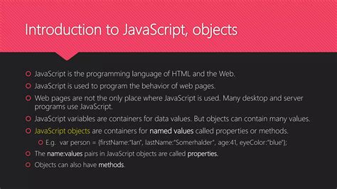 Javascript Own Objectsweb Technology Ppt
