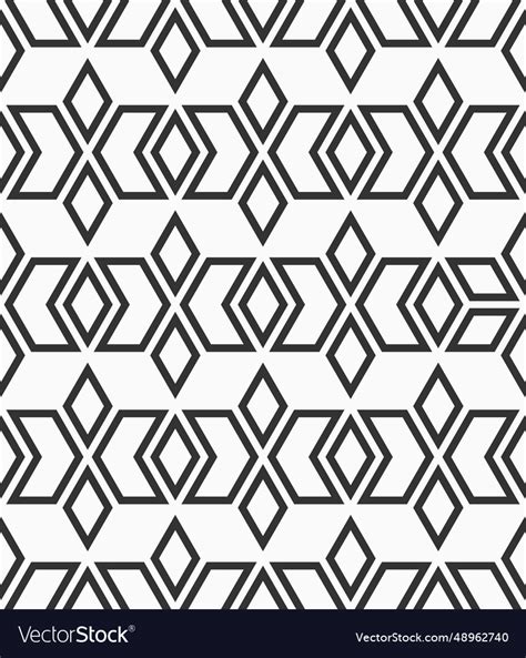 Seamless Pattern Repeating Geometric Black Tiles Vector Image