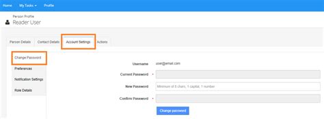 Update My Password Peopletray