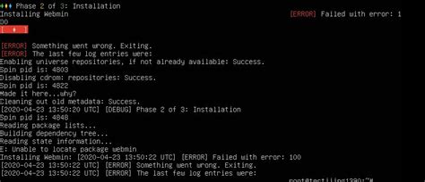 Webmin Error 100 While Fresh Install Virtualmin Virtualmin Community