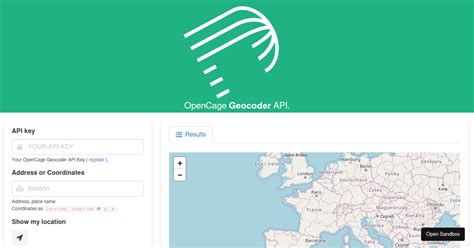 Opencage Api Client Examples Codesandbox