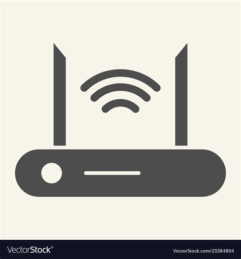 Router Solid Icon Wi Fi Royalty Free Vector Image