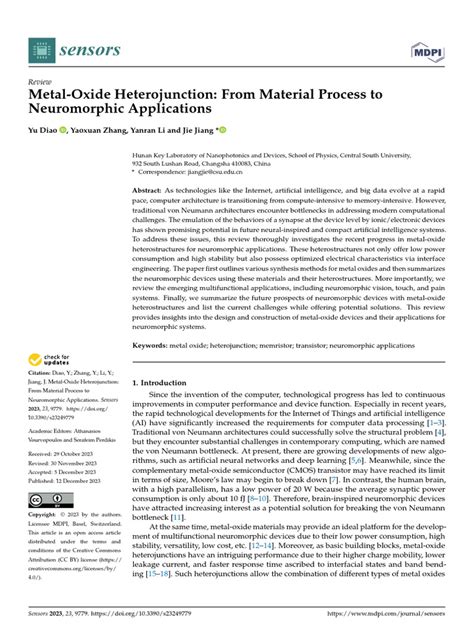 Metal Oxide Heterojunction From Material Process To Neuromorphic Applications Pdf Synaptic