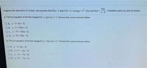 Solved Suppose The Derivative Of F Exists And Assume That