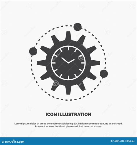 Efficiency Management Processing Productivity Project Icon Glyph Vector Gray Symbol For Ui