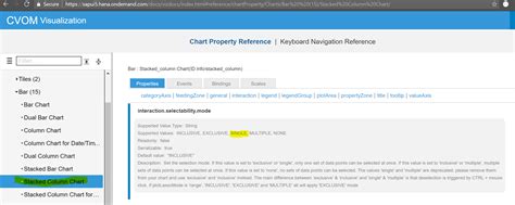 Solved How To Made Single Selection On Stacked Column Cha Sap