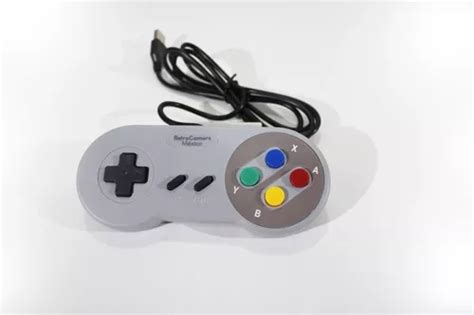 Control Compatible Snes Usb Pc Linux Mac Retropie Recalbox Color Gris Mercadolibre