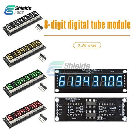 0 36 Inch 8 Digit Led Module Display Digital Tube Module 7 Segment 5v 74hc595 8 94 Picclick Au