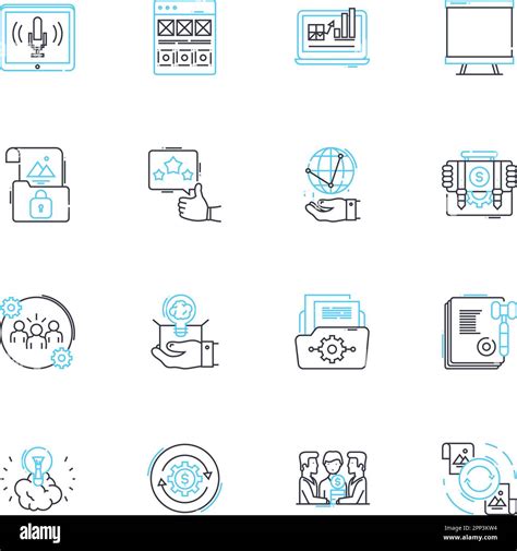 Evolution Linear Icons Set Adaptation Mutation Natural Selection Genetics Darwinism