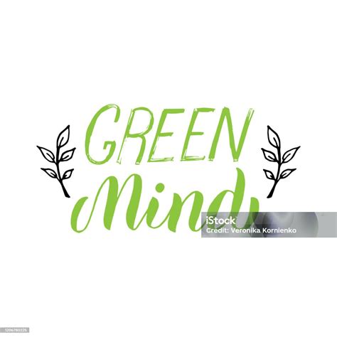 그린 마인드 T 셔츠 프린트 디자인 폐기물을 제로하고 오염 개념을 중지합니다 트렌디 한 레터링 문구 타이포그래피 포스터 스티커