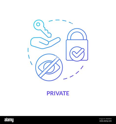 Private Blue Gradient Concept Icon Stock Vector Image And Art Alamy