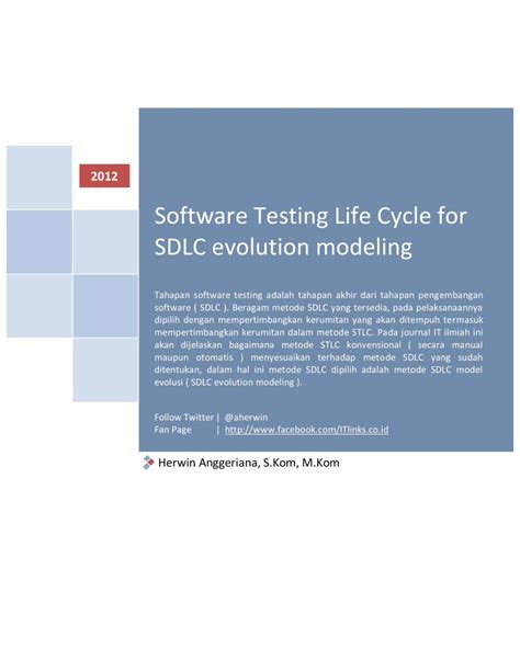 Pdf Software Testing For Sdlc Evolution Modeling Dokumen Tips