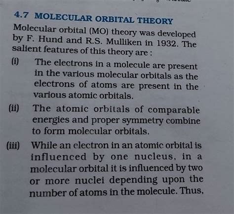 4 7 Molecular Orbital Theory Molecular Orbital Mo Theory Was Developed
