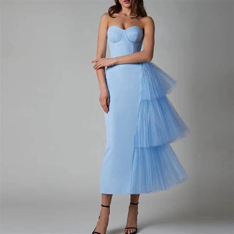 Badu Bg Шикозна тънка парти рокля без презрамки Дамска елегантна плътна рокля с мрежести шевове