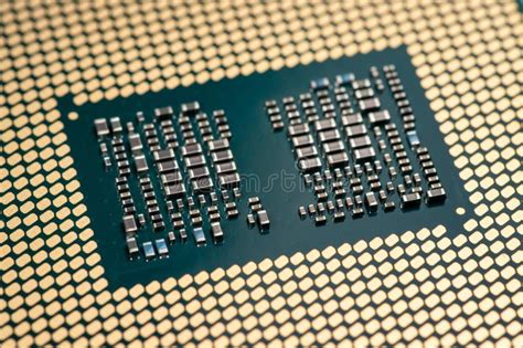 Cpu Gold Pins Microchip Processor Computer Component Technology Macro