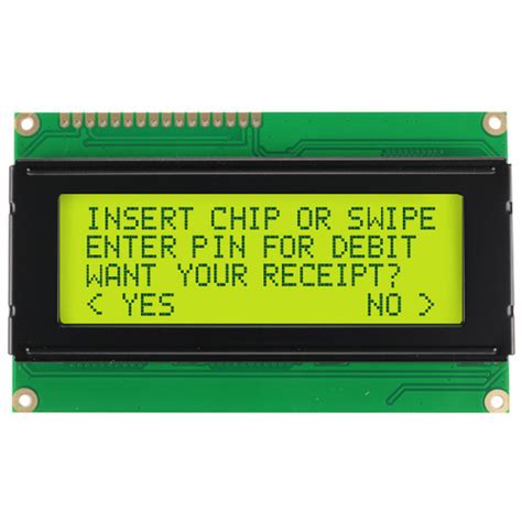 4x20 Character Lcd Stn Yellow Green Display Dz With Yellow Green Backlight