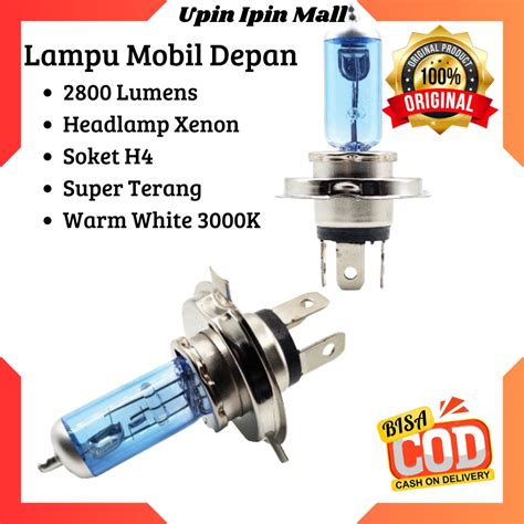 Jual Lampu Mobil Depan Ultra Putih Halogen Xenon Bohlam Depan Mobil Headlamp H Pcs Shopee