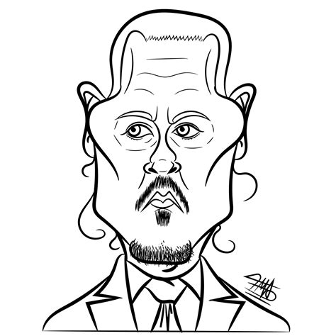 Johnny Depp Drawing Step By Step