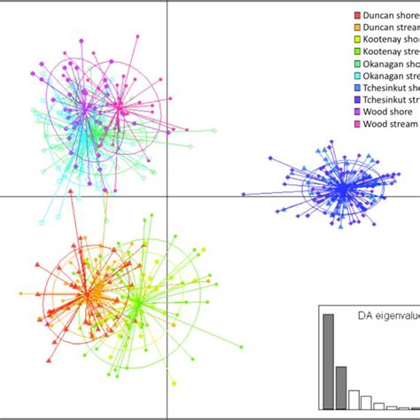 3 A Discriminate Analysis Of Principal Components Dapc Plot Depicting