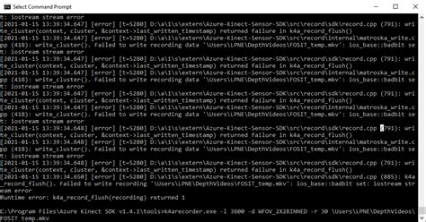 K4arecorderexe Iosstream Error Unable To Record 3600 Second Video