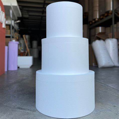 Styrofoam Cake Props Foam Cylinders Cake Base Support Etsy