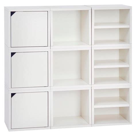 Way Basics Stackable Connect Cube Cubby Modular Storage System White Cube Storage Decor
