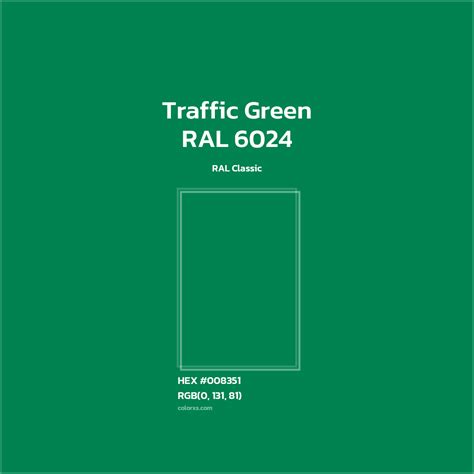 Ral 6024 Traffic Green Complementary Or Opposite Color Name And Code
