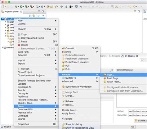 Eclipse Git Repositorios Locales Y Remotos Arquitectura Java